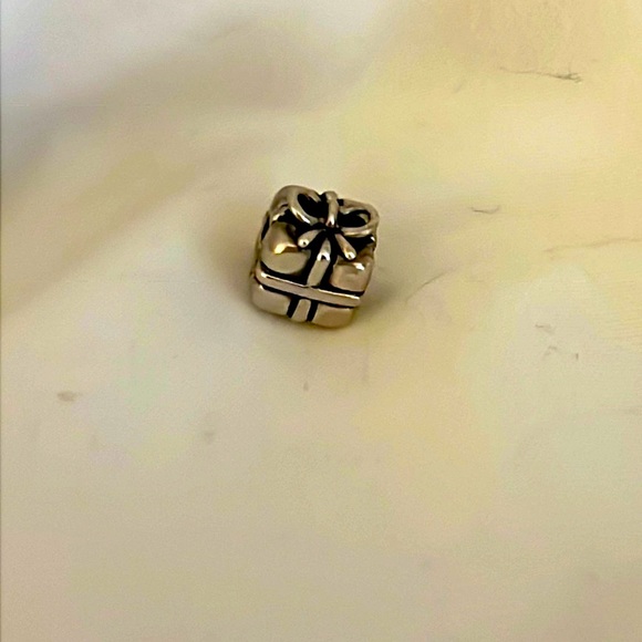 Pandora | Jewelry | Authentic Pandora Charm Silver Present Retired ...